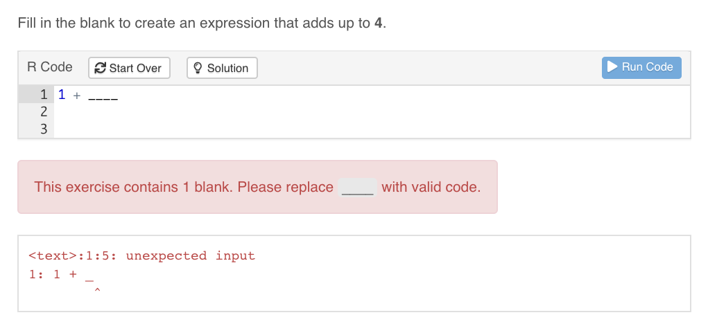 Interactive Exercises • learnr